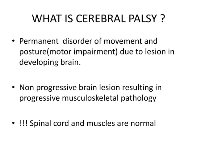 Cerebral palsy classifications | PPTX
