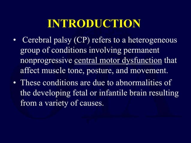 Cerebral palsy.ppt | Pregnancy | Reproductive Health