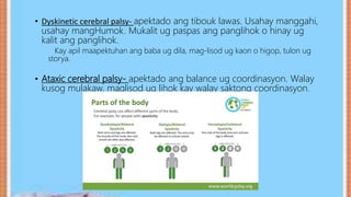 CEREBRAL PALSY powerpoint presentation to the learners and parents | PPTX