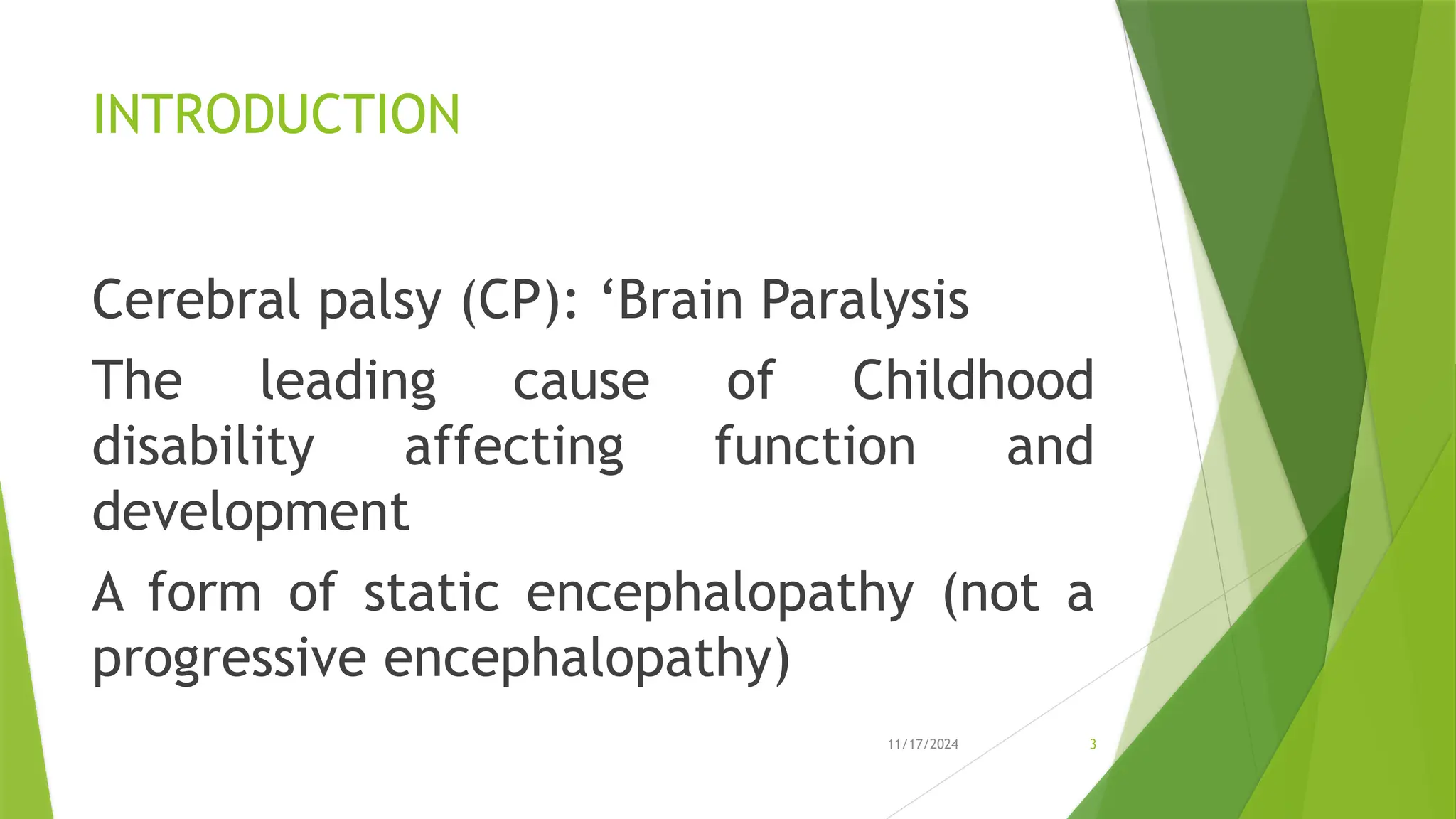 CEREBRAL PALSY for mbbs student 500l classs | PPTX