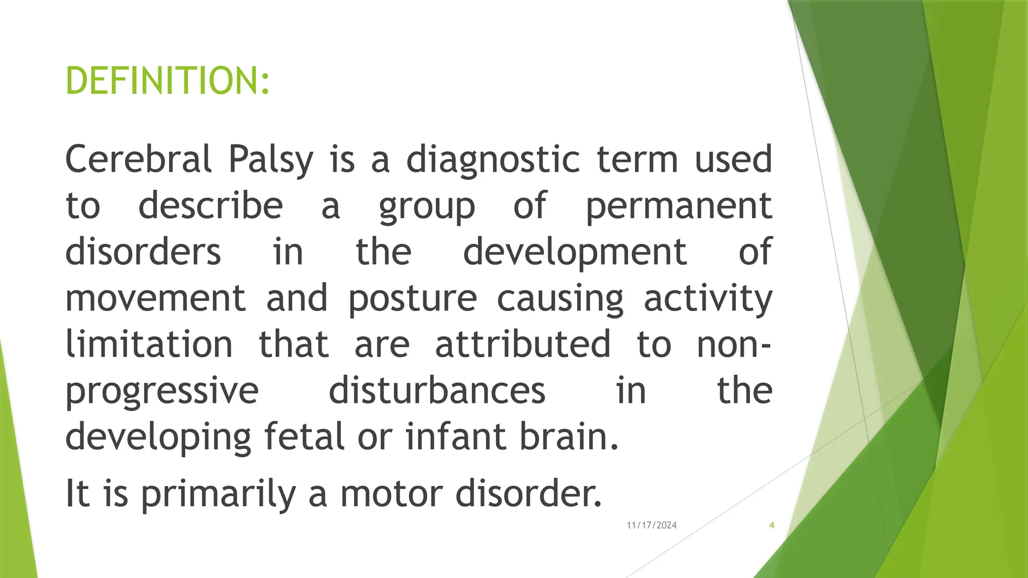 CEREBRAL PALSY for mbbs student 500l classs | PPTX