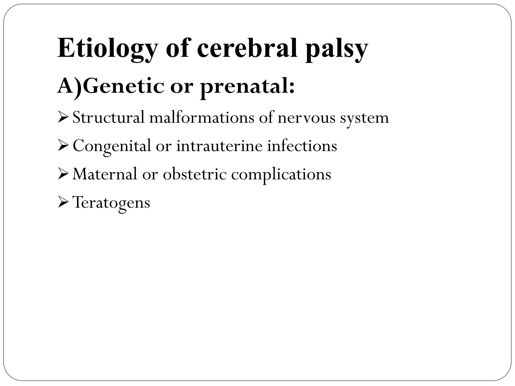 Cerebral palsy PPT Pediatric | PDF