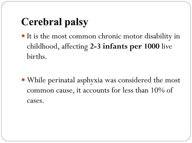 Cerebral palsy PPT Pediatric | PDF | Physical Therapy | Wellness