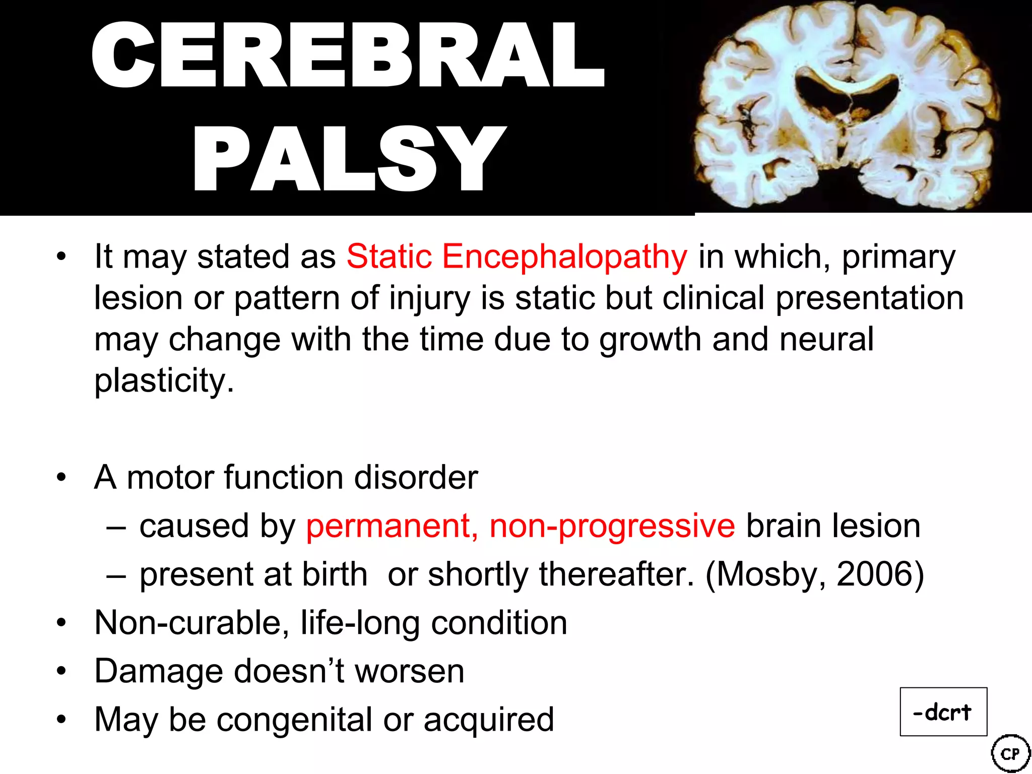 Cerebral Palsy basics short notes _ -dcrt _ | PPTX