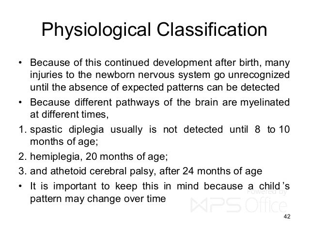 Cerebral palsy- Etiology and Classification
