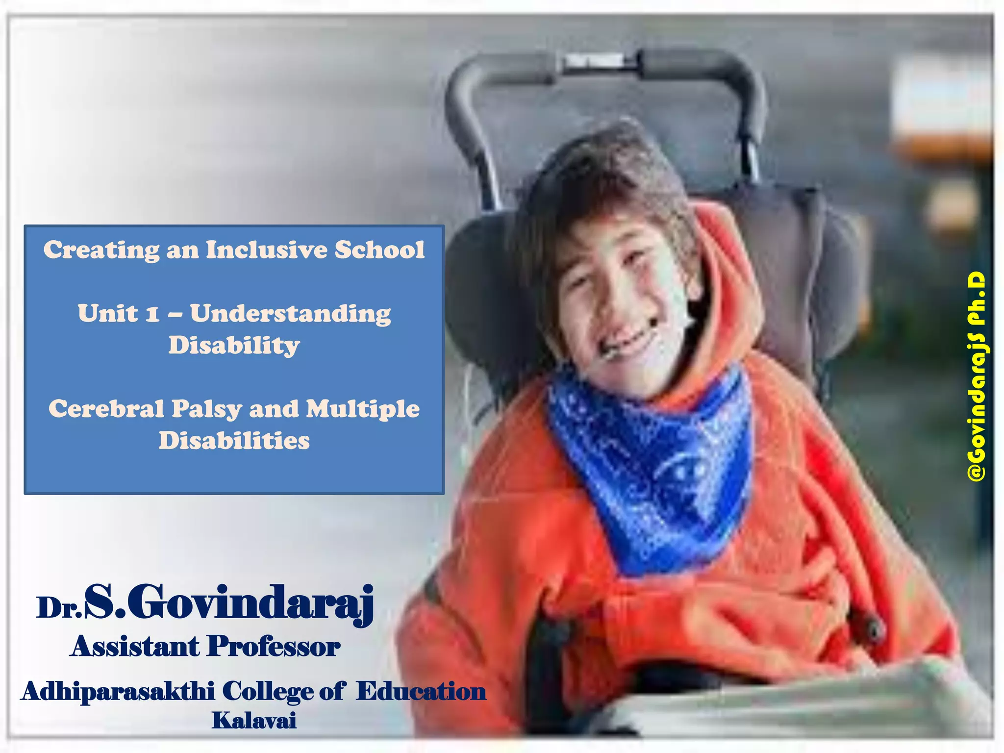 Creating an Inclusive School - Cerebral Palsy, Multiple disabilities | PDF