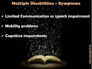 Creating an Inclusive School - Cerebral Palsy, Multiple disabilities | PDF