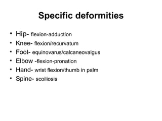 Cerebral palsy - PG lecture for Orthopaedic Assessment and Management ...