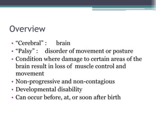 Cerebral palsy presentation | PPTX