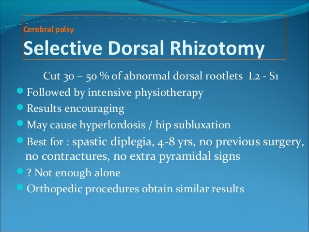 Cerebral palsy summary