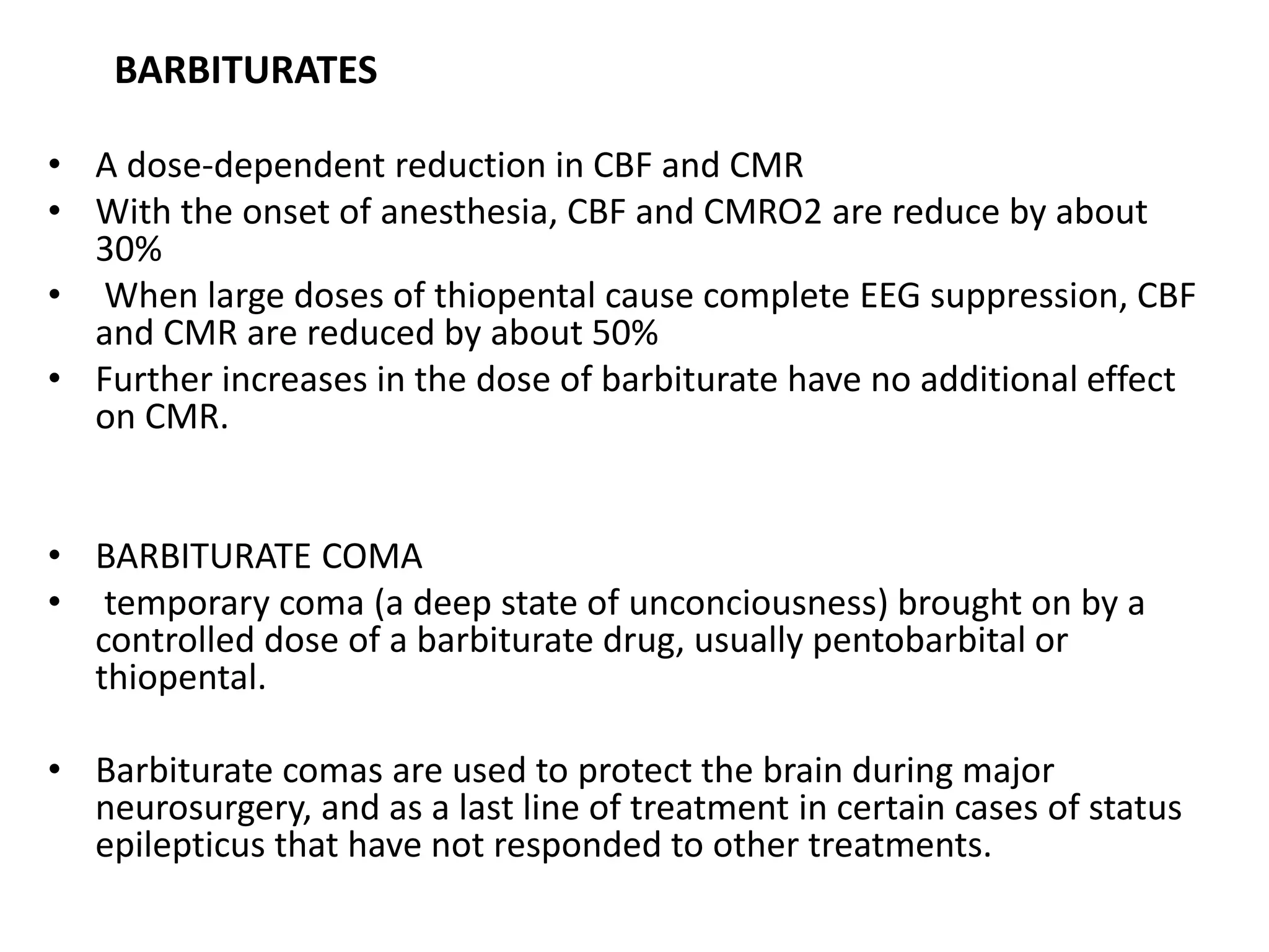 Cerebral physiology and effects of anaesthetic agents | PPTX