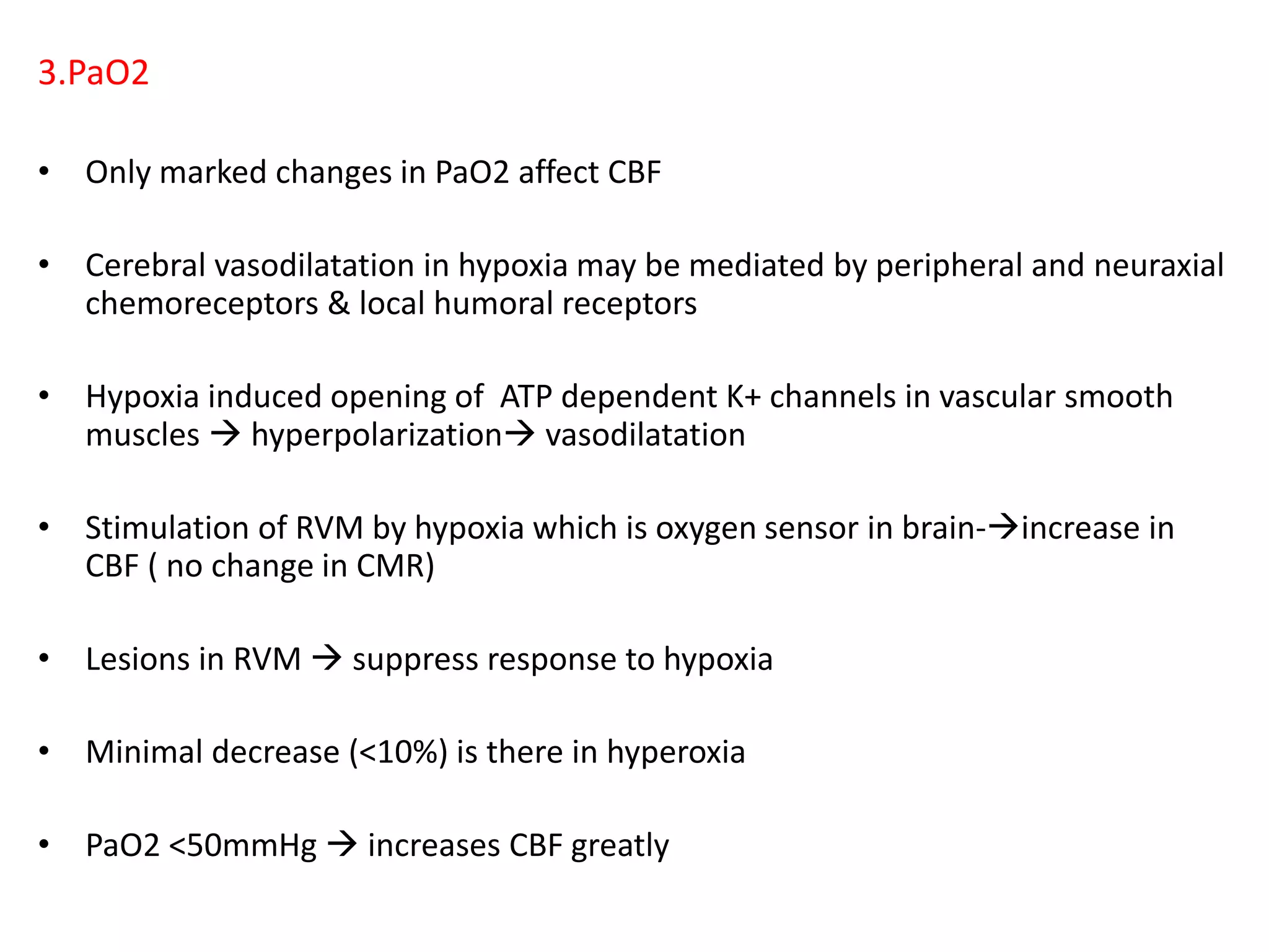 Cerebral physiology and effects of anaesthetic agents | PPTX