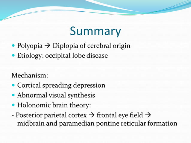 Cerebral Polyopia | PPT