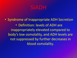 Cerebral salt wasting and siadh | PPTX