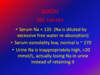Cerebral salt wasting and siadh | PPTX