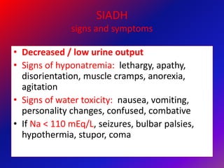 Cerebral salt wasting and siadh | PPTX
