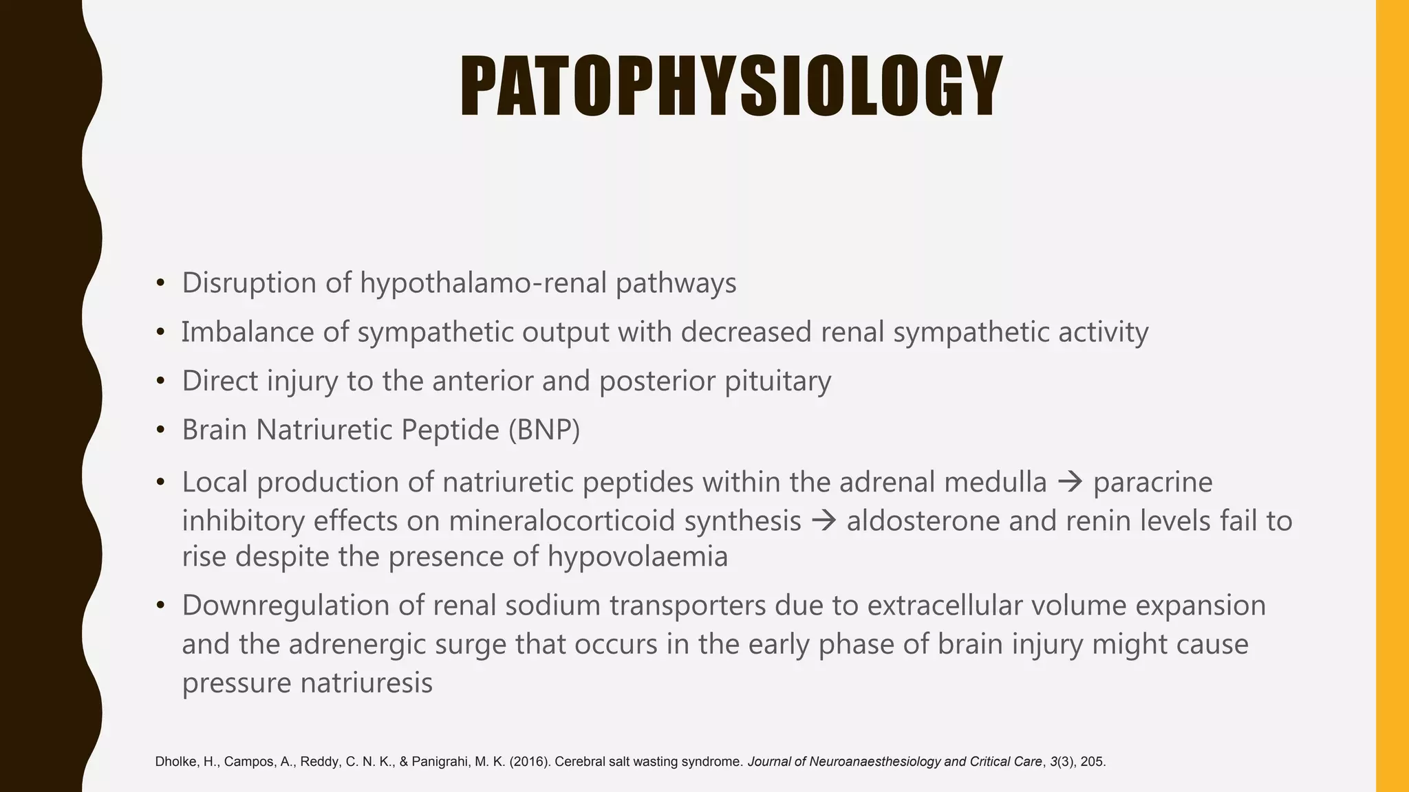Cerebral Salt Wasting Syndrome | PPTX