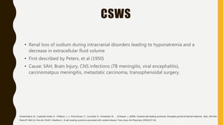 Cerebral Salt Wasting Syndrome | PPTX