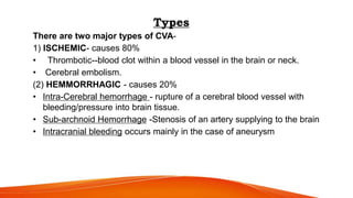 Cerebral Vascular Accident (CVA)/ Stroke | PPTX