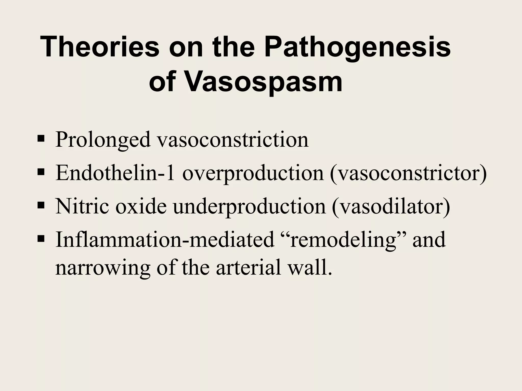 Cerebral vasospasm | PPTX
