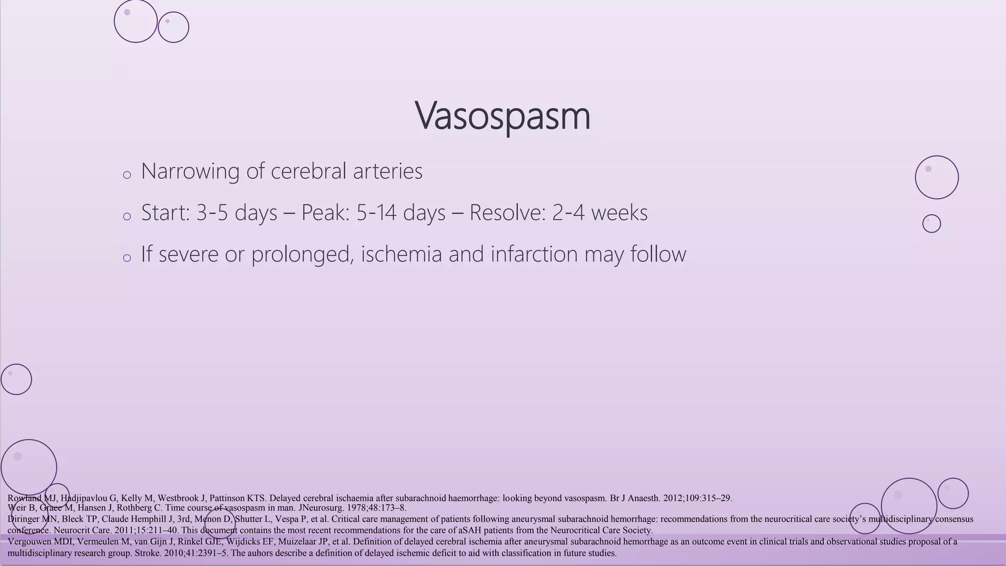 Cerebral Vasospasm Following Aneurysmal Subarachnoid Hemorrhage | PPTX