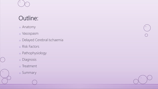 Cerebral Vasospasm Following Aneurysmal Subarachnoid Hemorrhage | PPTX
