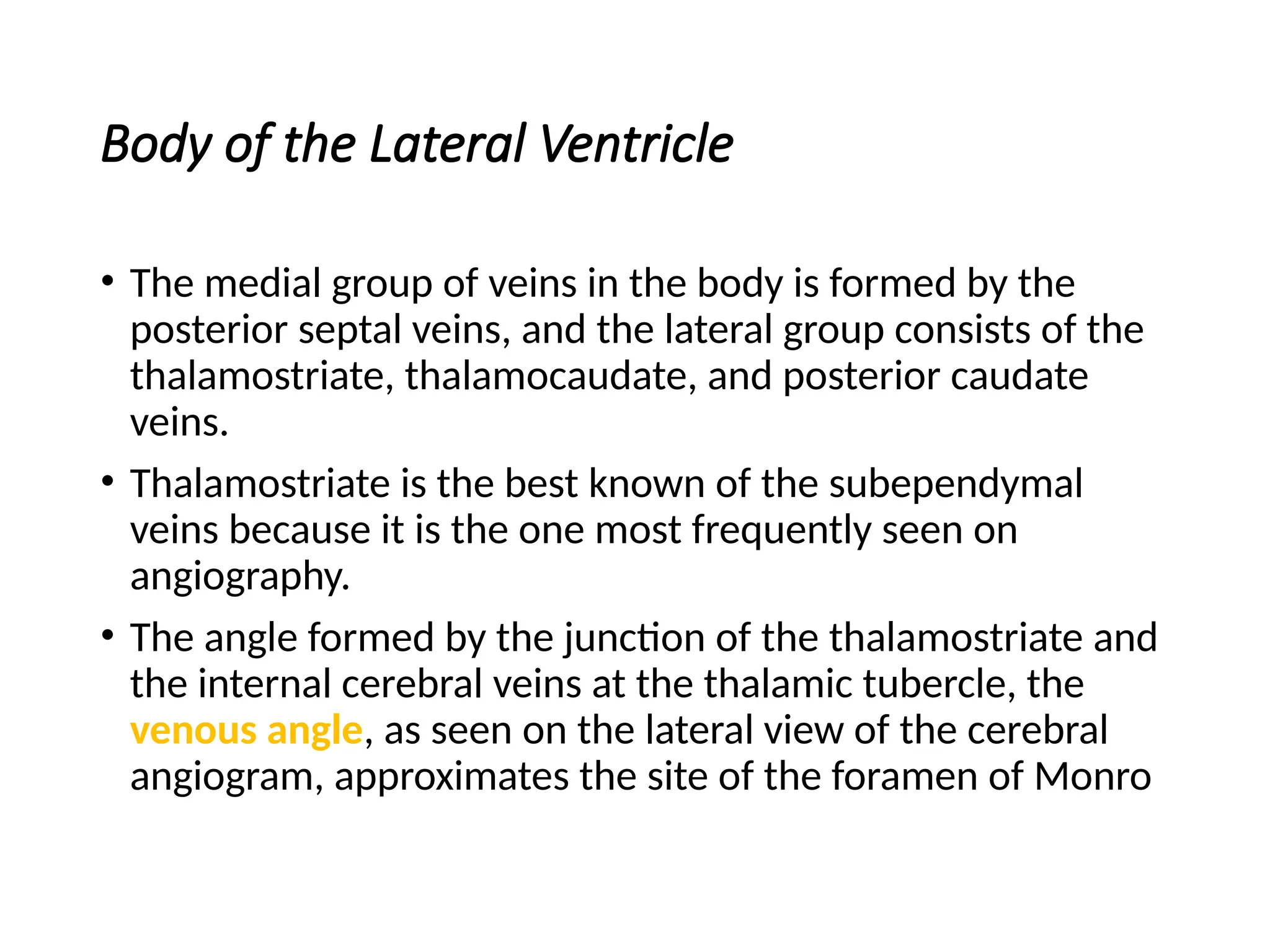 Cerebral hemisphere and Lateral ventricular Venous Anatomy | PPT