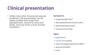 Cerebral Venous Sinus Thrombosis Cerebral Venous Sinus Thrombosis.pptx
