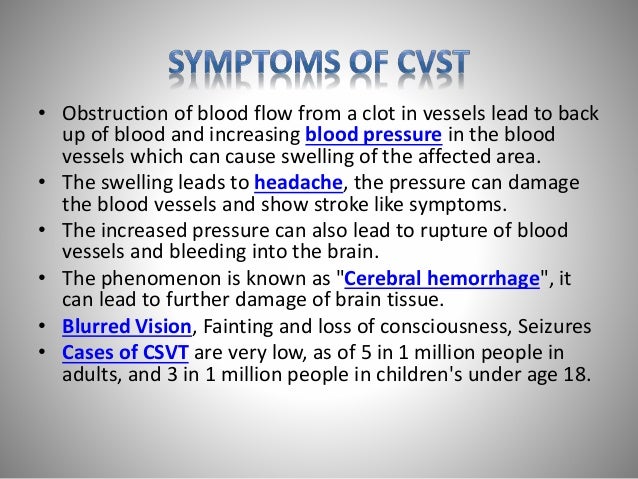 Cerebral venous sinus thrombosis (cvst)