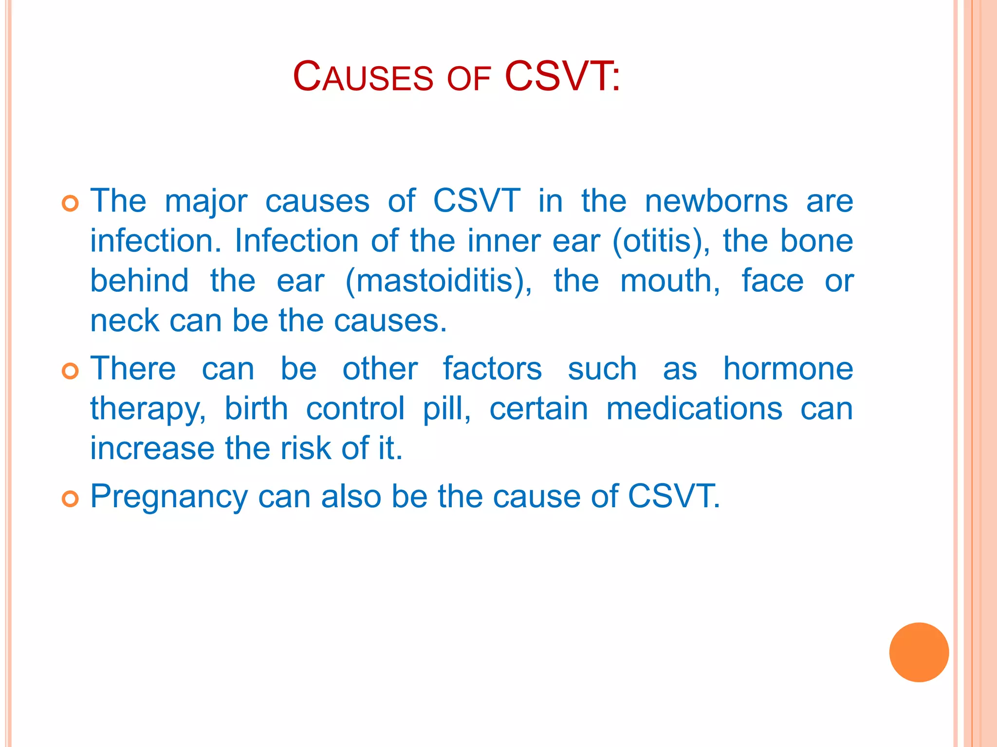 Cerebral Venous Sinus Thrombosis (CVST): Causes, Risks, Complications ...