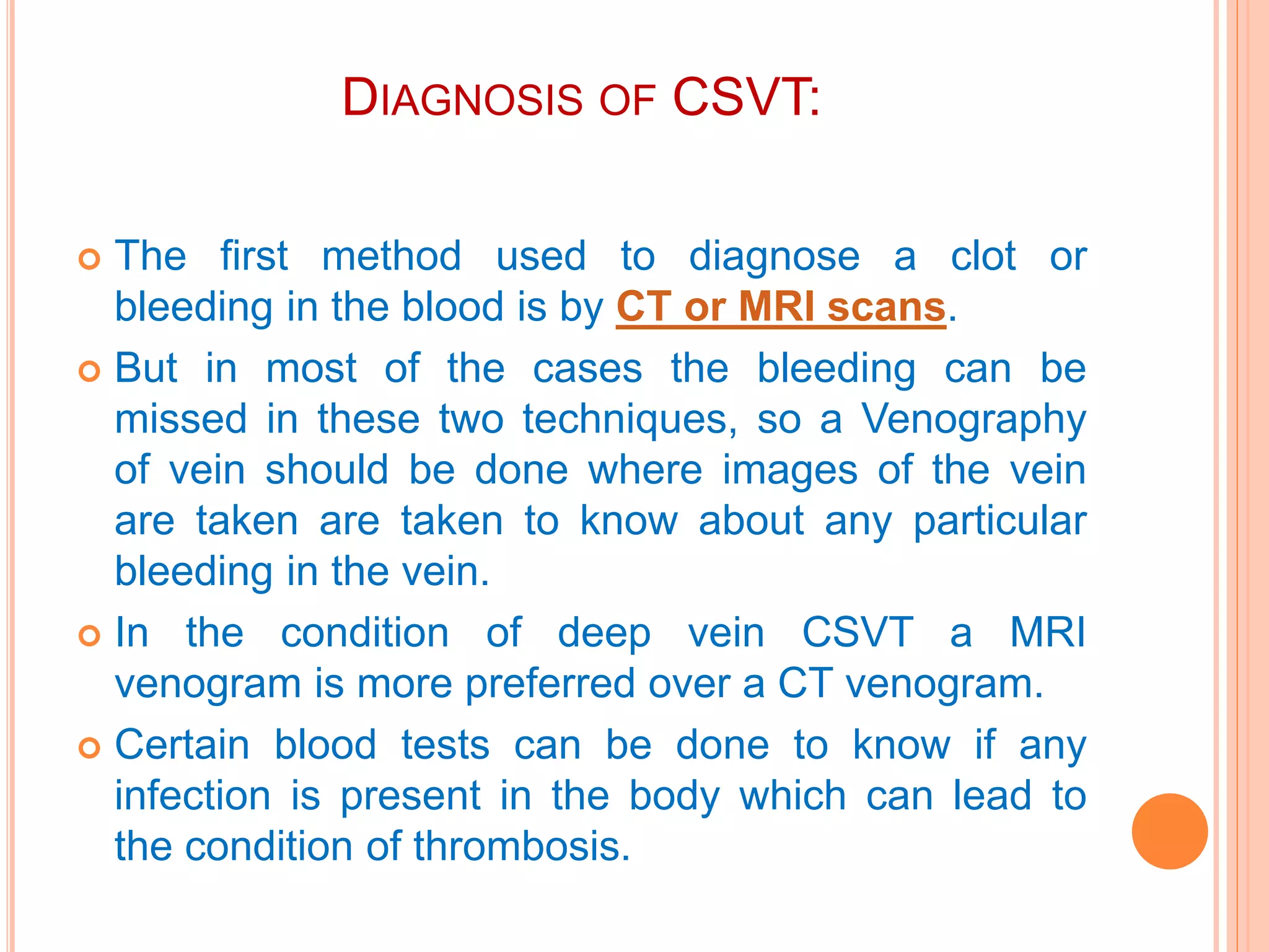 Cerebral Venous Sinus Thrombosis (CVST): Causes, Risks, Complications ...