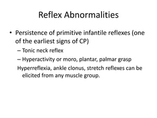 Cerebra palsy ug class- Dr. Ramya - Pediatrics | PPT