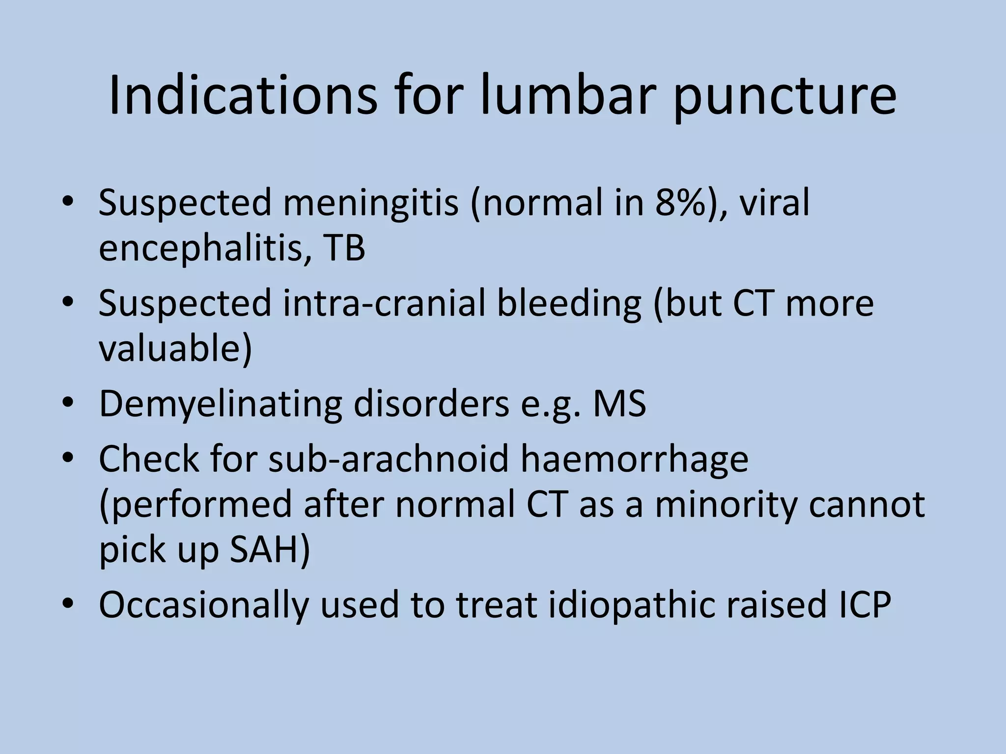 Cerebrospinal fluid (CSF) and interpreting lumbar puncture | PPTX