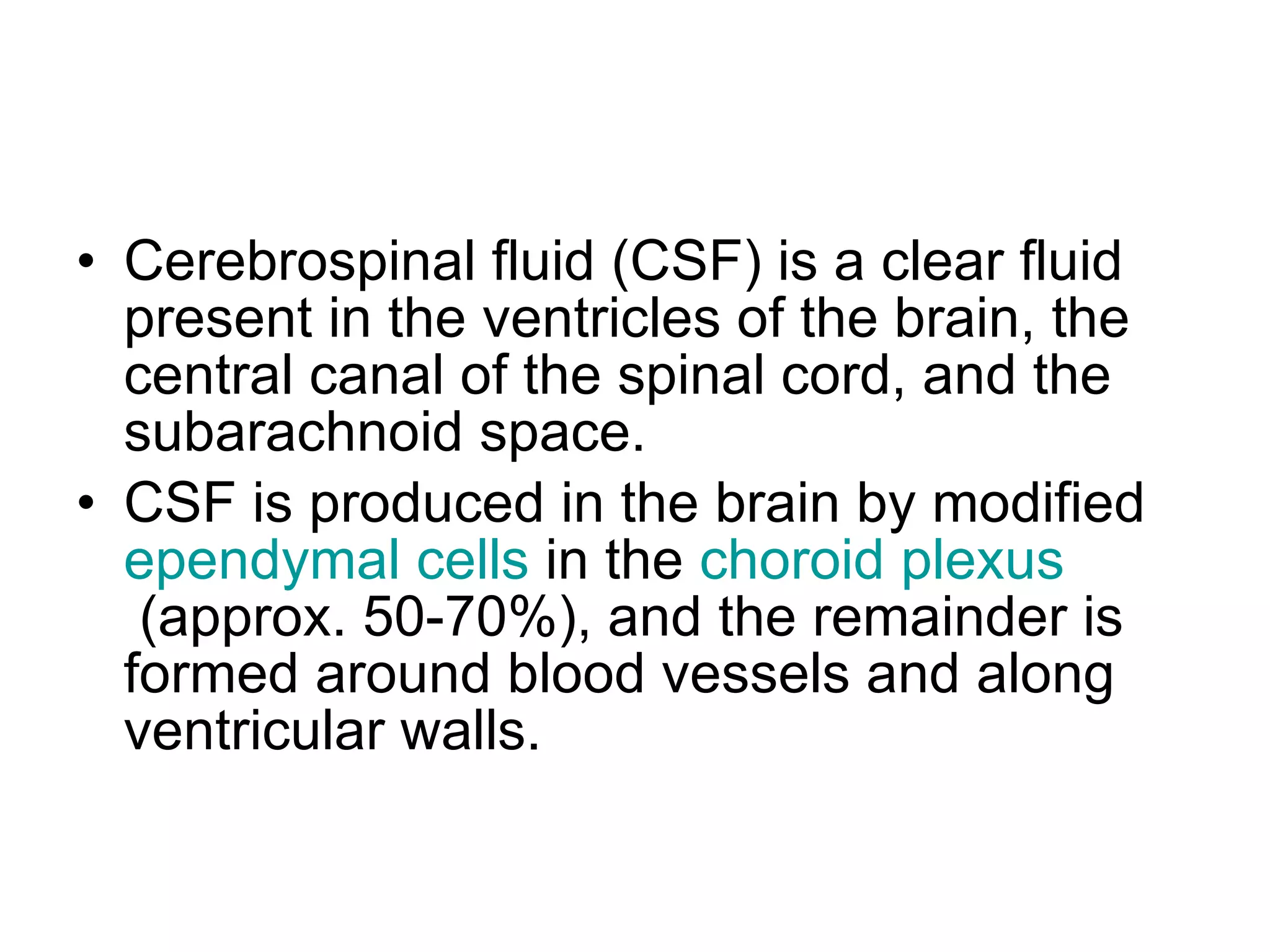 Cerebrospinal fluid | PPT