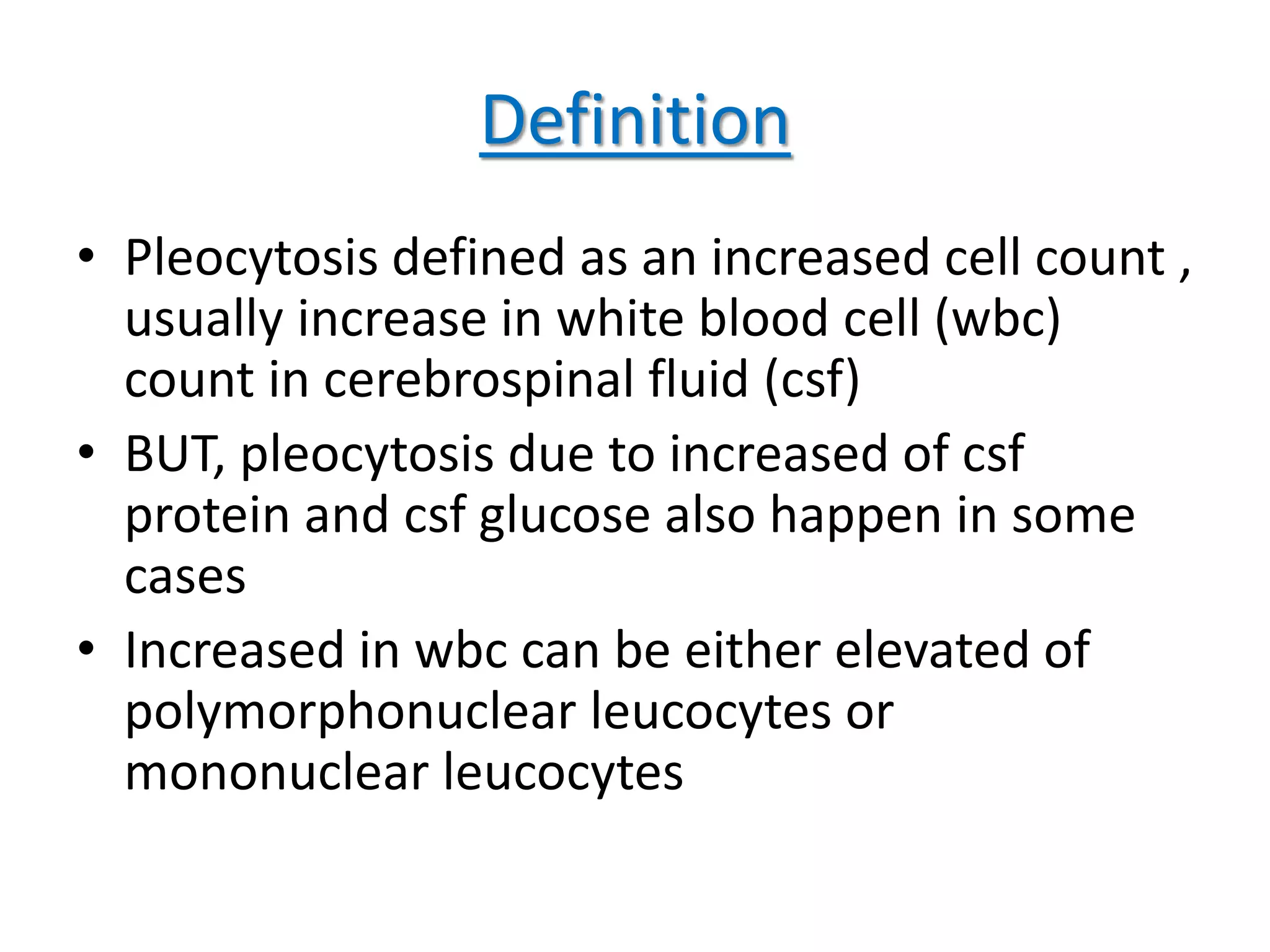 PLEOCYTOSIS | PPTX