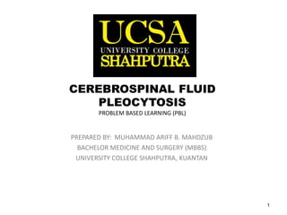 PLEOCYTOSIS | PPTX | Blood Disorders | Diseases and Conditions