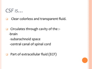 Cerebrospinal fluid | PPTX