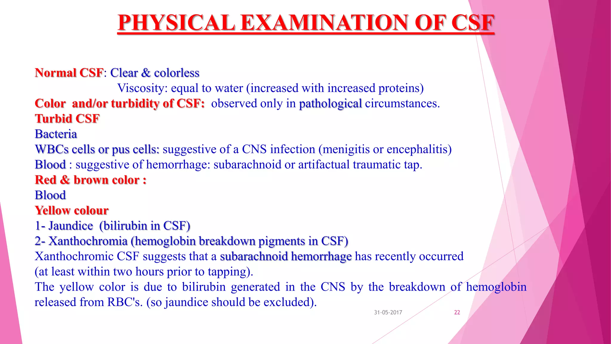 Cerebrospinal fluid | PPTX