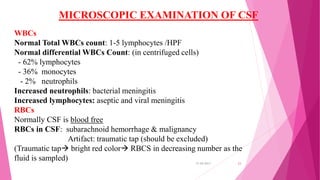 Cerebrospinal fluid | PPTX