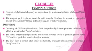 Cerebrospinal fluid | PPTX