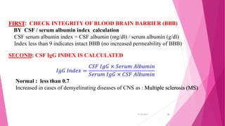 Cerebrospinal fluid | PPTX