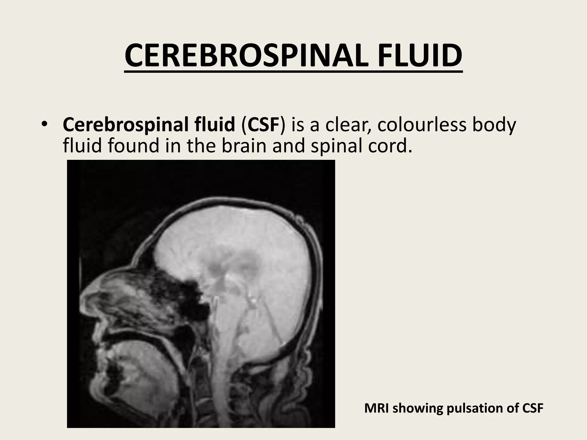 Cerebrospinal fluid | PPTX