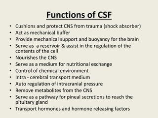 Cerebrospinal fluid | PPTX