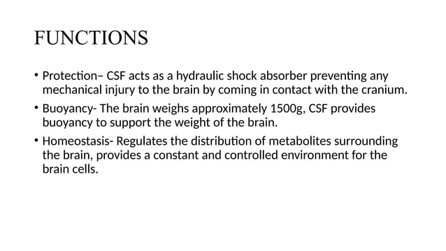 CEREBROSPINAL FLUID FLOW. POWERPOINT(ppt | PPT