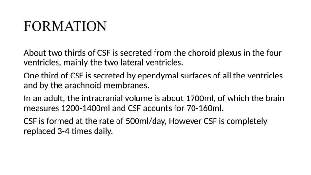 CEREBROSPINAL FLUID FLOW. POWERPOINT(ppt | PPT
