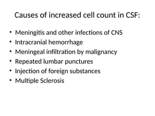 CEREBROSPINAL FLUID.pptx meningitis causes | PPTX