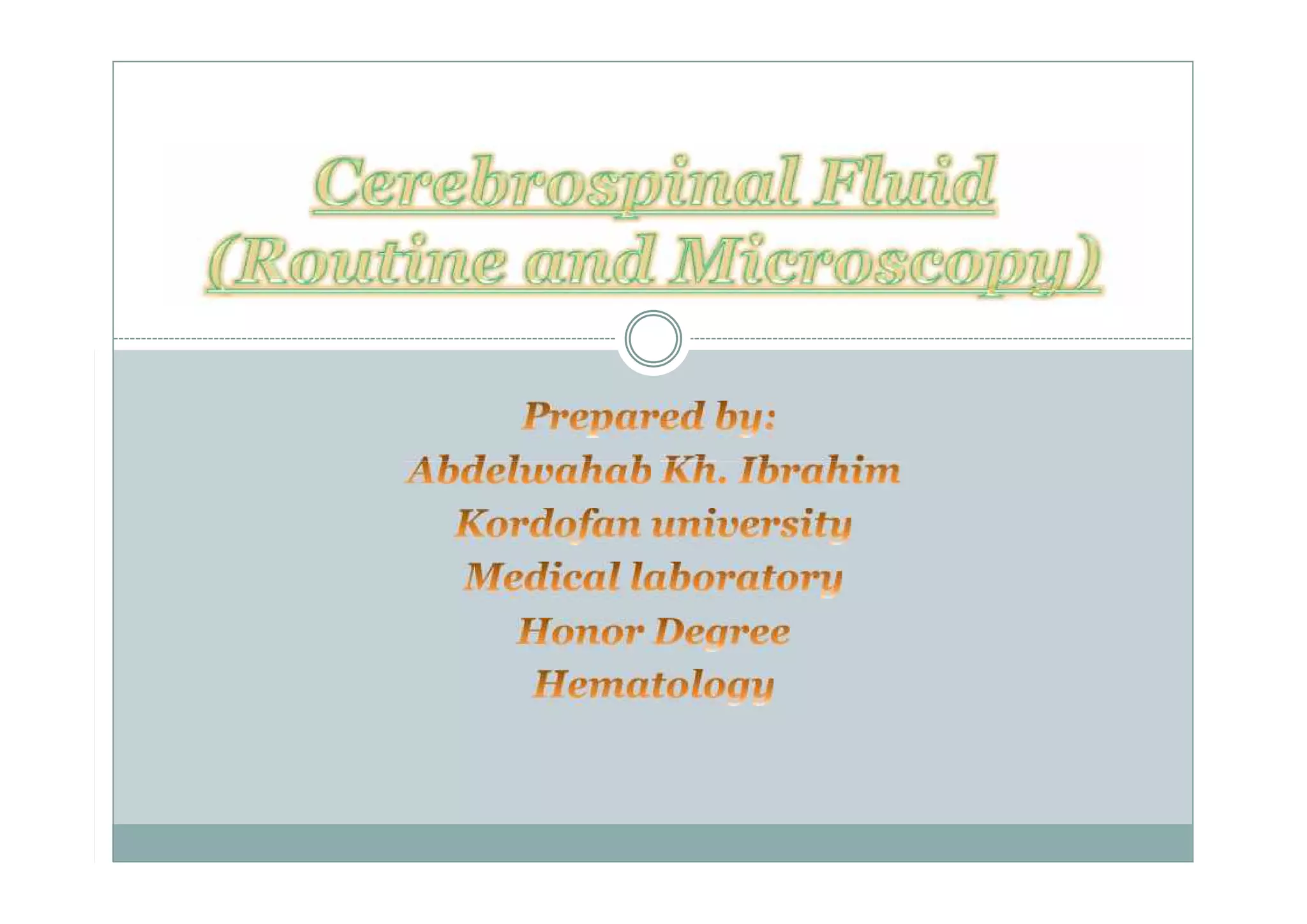 Cerebrospinal fluid sample collection | PDF