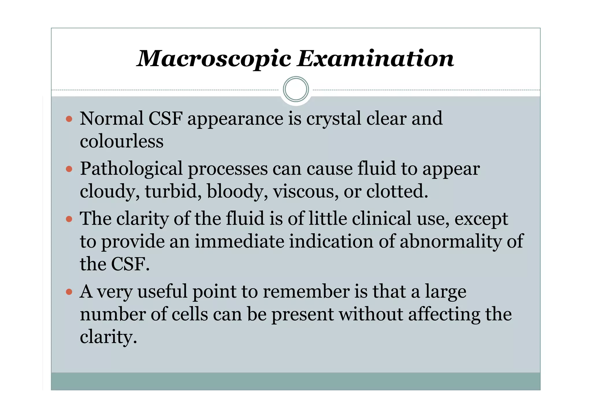 Cerebrospinal fluid sample collection | PDF