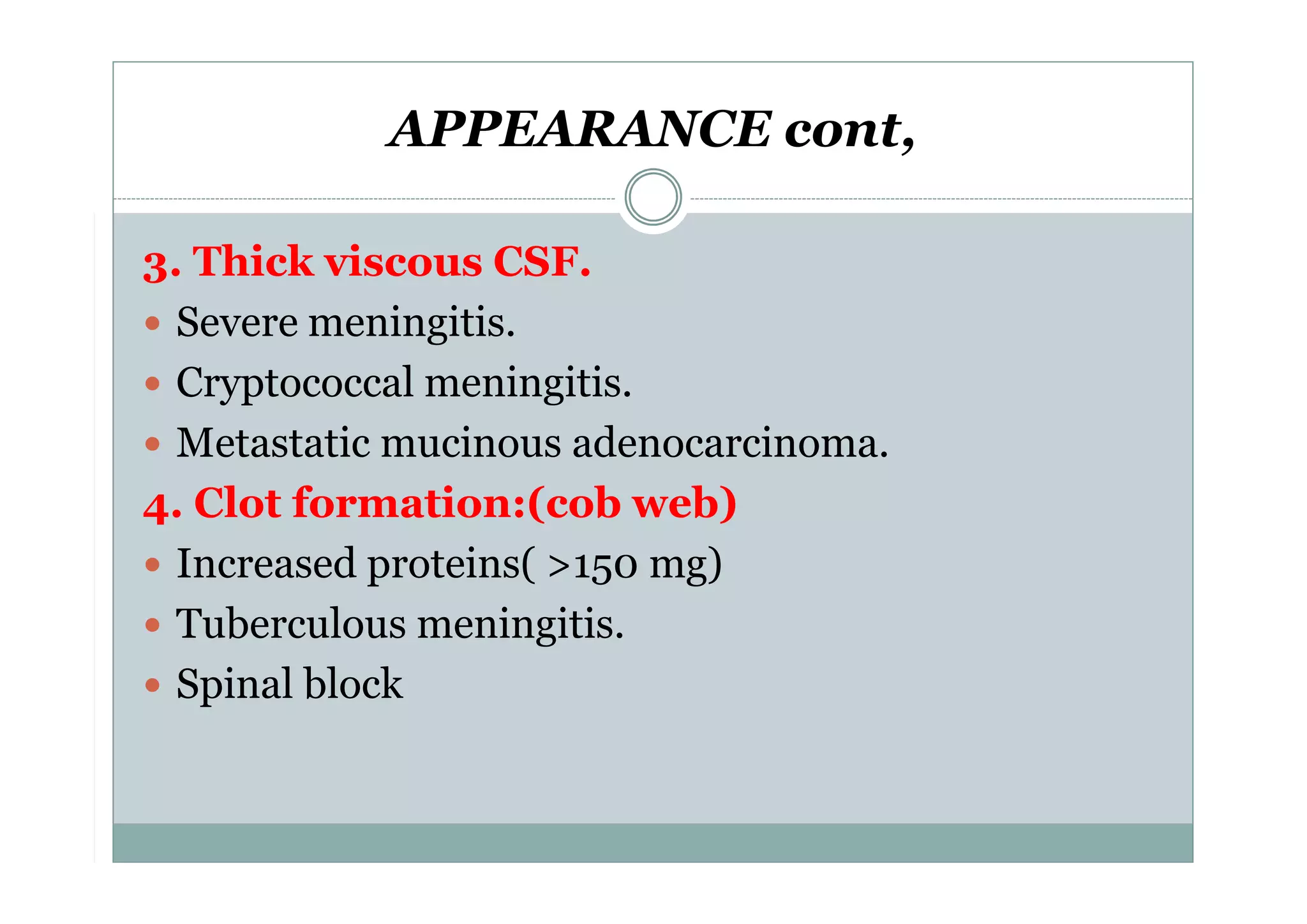 Cerebrospinal fluid sample collection | PDF