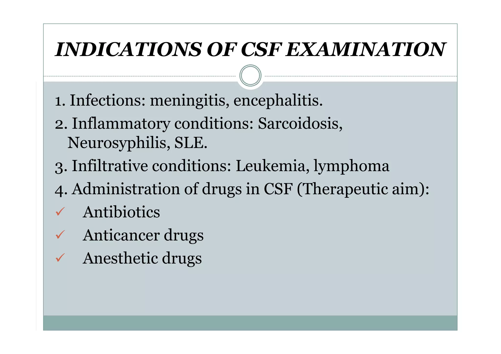 Cerebrospinal fluid sample collection | PDF